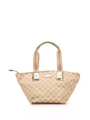 Gucci Gg Canvas Web Handbag - Brown