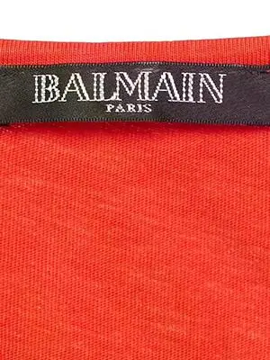 Balmain Logo-foil Tank Top - Orange