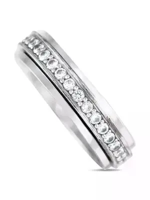 PIAGET 18k White Gold Diamond Rotating Band Ring - Silver