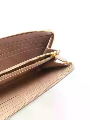 Prada 2020s Triangle-logo Leather Wallet - Neutrals