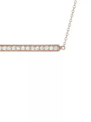 LB EXCLUSIVE 14k Rose Gold Diamond Bar Necklace