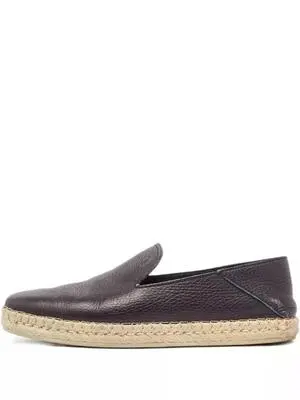 TOD'S Leather Espadrilles - Black