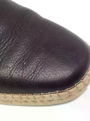 TOD'S Leather Espadrilles - Black