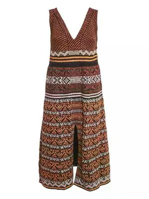 Missoni Geometric-pattern Knit Dress - Metallic