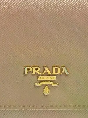 Prada Leather Wallet - Neutrals
