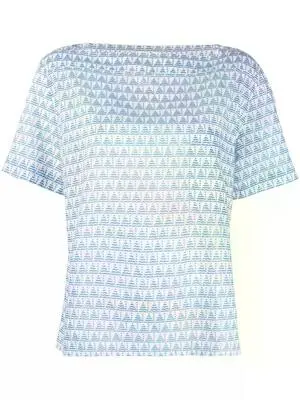 Hermès 1960s Geometric Print T-shirt - Blue