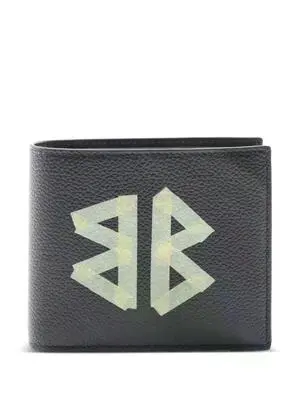 Balenciaga 2005-2025 Leather Cash Tape Type Square Wallet Small Wallets - Black
