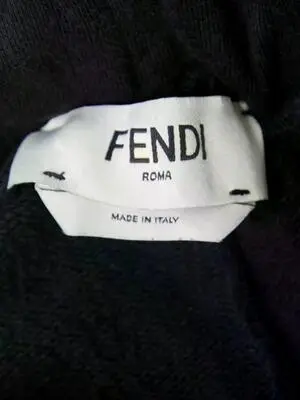 Fendi Cotton Embroidered Logo Jeans