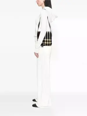 Burberry Mega Check Wool Shoulder Bag