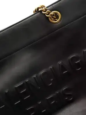 Balenciaga 2010s Leather Shoulder Bag With Chain Strap