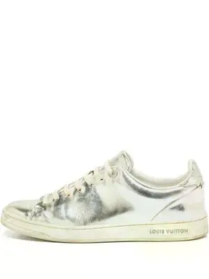 LOUIS VUITTON Metallic Leather Lace-up Sneakers