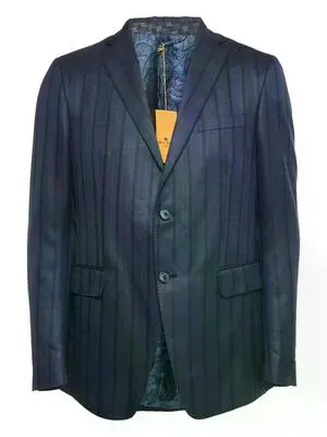 Etro Single-breasted Striped Blazer - Blue