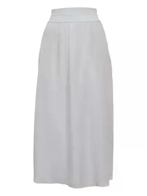 Theory Ribbed-waistband A-line Skirt - Blue