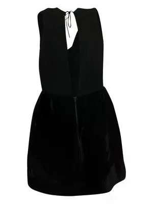 Alice + Olivia Sleeveless Velvet Effect Silk Mini Dress