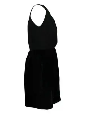 Alice + Olivia Sleeveless Velvet Effect Silk Mini Dress