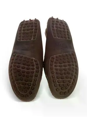 TOD'S Vintage Suede Loafers - Brown