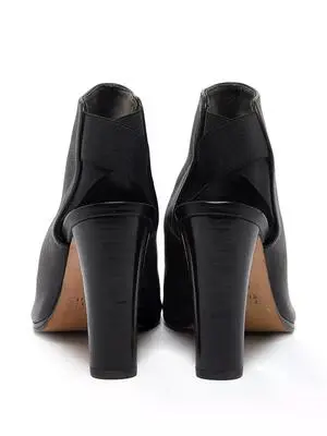STUART WEITZMAN Peep-toe Leather Block Heel Boots