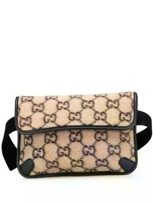 Gucci Gg Wool Slim Belt Bag - Brown