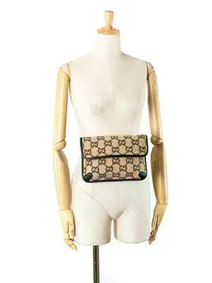 Gucci Gg Wool Slim Belt Bag - Brown