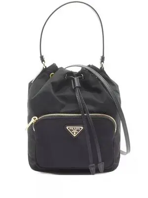 Prada 20s Drawstring Bucket Bag - Black