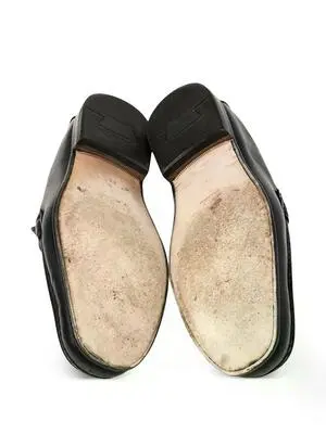 FERRAGAMO Calf Leather Gancini Detail Loafers