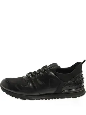TOD'S Leather Paneled Lace-up Sneakers