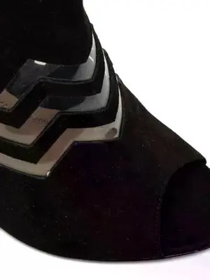 NICHOLAS KIRKWOOD Suede Chevron Booties
