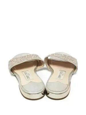 JIMMY CHOO Shiny Leather Sandals - Grey