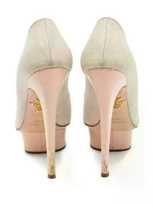 CHARLOTTE OLYMPIA 140mm Canvas Platform Pumps