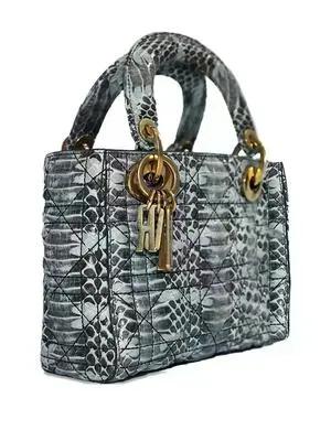 Dior Lady Mini Tote Bag - Grey