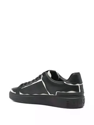 Balmain Monogram-embossed B-court Sneakers
