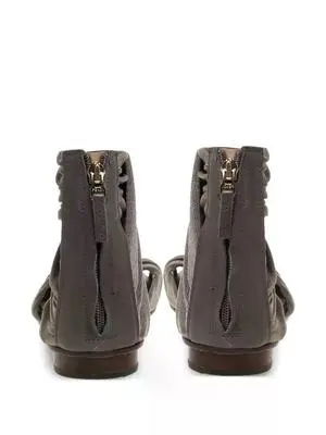 Fendi Wraparound Ankle Sandals - Grey