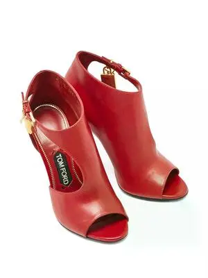 TOM FORD Leather Padlock Detail Stiletto Boots