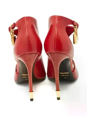 TOM FORD Leather Padlock Detail Stiletto Boots