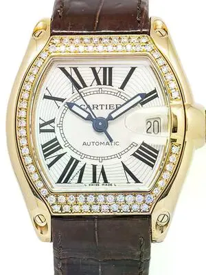 Cartier Roadster 18kt Yellow Gold Diamond Chronograph Watch