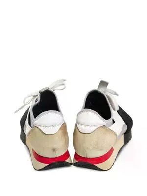Balenciaga Race Runner Mesh-panelled Low-top Sneakers - White