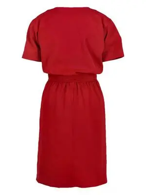 Saint Laurent Short-sleeve Button-front Midi Dress