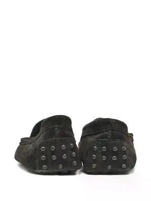 TOD'S Vintage Suede Buckle Loafers