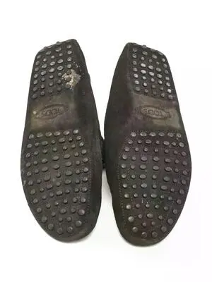 TOD'S Vintage Suede Buckle Loafers