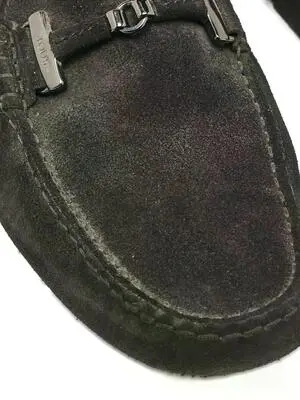 TOD'S Vintage Suede Buckle Loafers