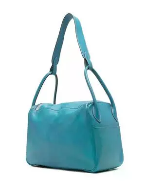 Hermès 2007 Lindy Leather Tote Bag - Blue