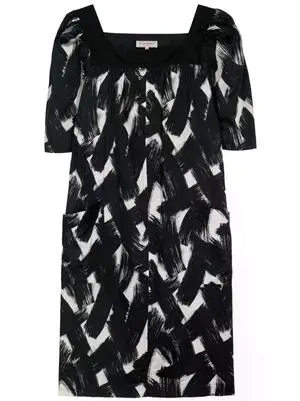 Saint Laurent 1980s Cotton Dress - Black