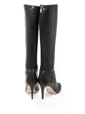 JIMMY CHOO 85mm Leather Zip-up Boots