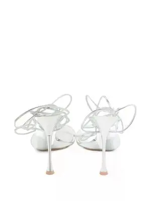 GIANVITO ROSSI Metallic Effect Strappy Stiletto Sandals