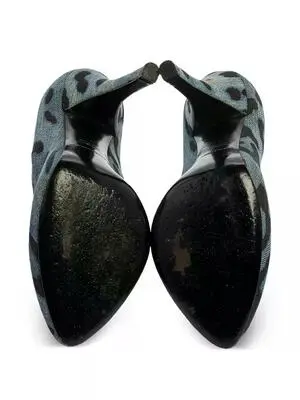 Dolce & Gabbana Leopard Print Denim Pumps