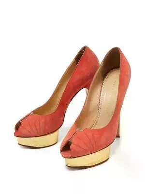 CHARLOTTE OLYMPIA 155mm Peep-toe Platform Pumps - Pink
