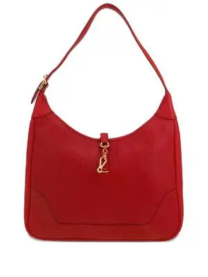 Hermès 1997 Trim Fjord Leather Shoulder Bag - Red
