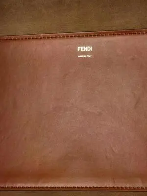 Fendi Sunshine Shopper Leather Large Tote Bag - Brown
