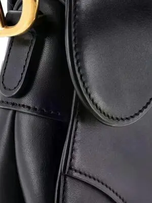 Dior Saddle Handbag Leather Mini Shoulder Bag - Black
