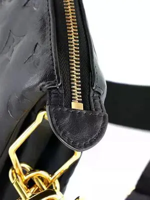 LOUIS VUITTON Coussin Pm Crossbody Bag Monogram Embossed Lambskin - Black